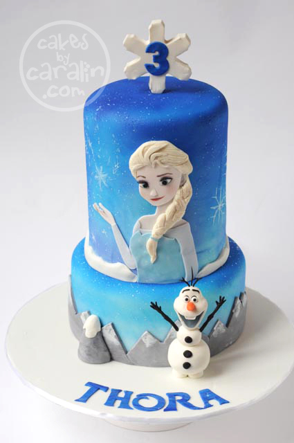 Elsa & Olaf “Frozen” Cake – Cakes By Caralin